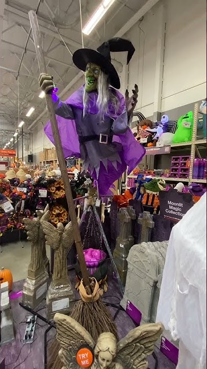 12 Foot Hovering Witch Halloween Animatronic/Home Depot - YouTube
