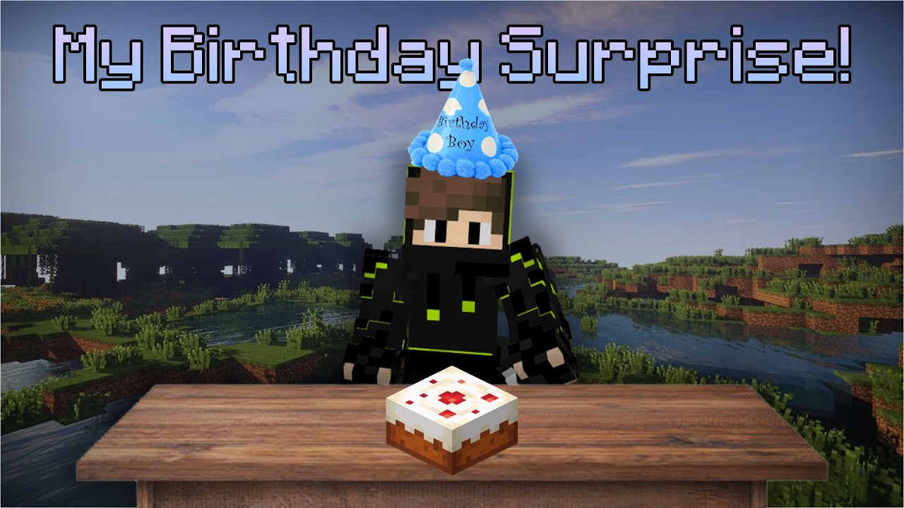 Epic Minecraft Birthday Surprise! My Friend Surprised Me In Minecraft ...