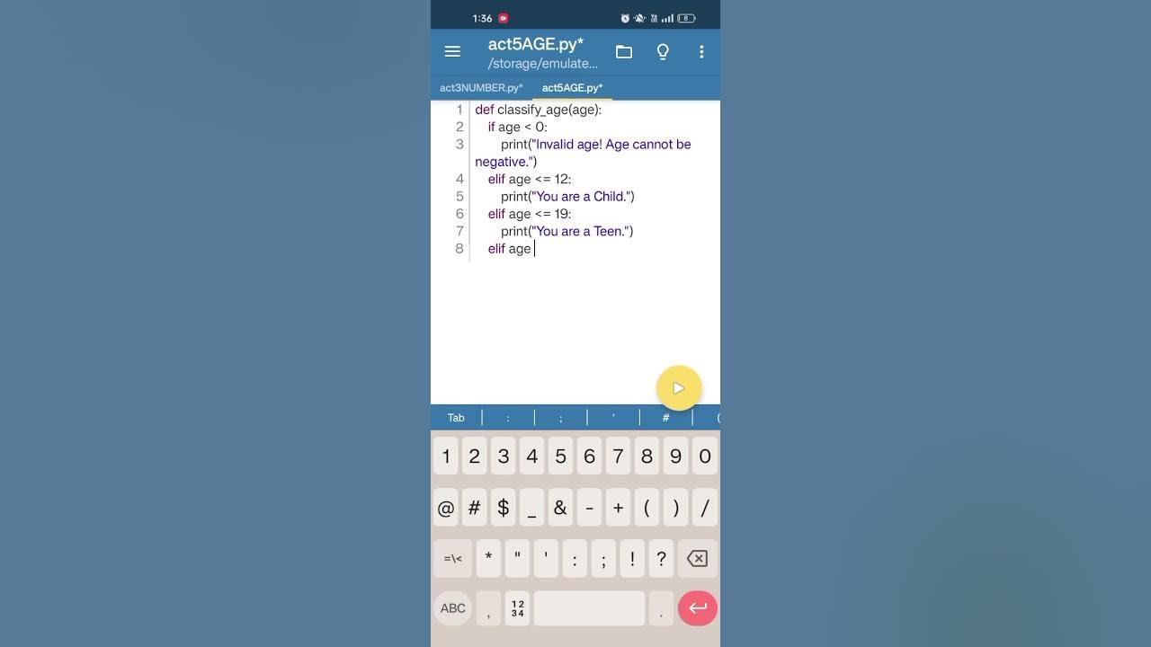 Age Classifier in Pydroid 3 App - YouTube