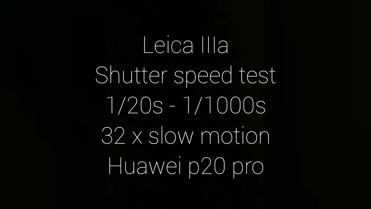 Leica IIIa shutter speed test - YouTube