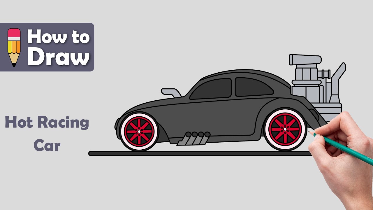 Learn to Draw a Fast & Hot Racing Car 🏁🚗 | Simple Art Tutorial # ...