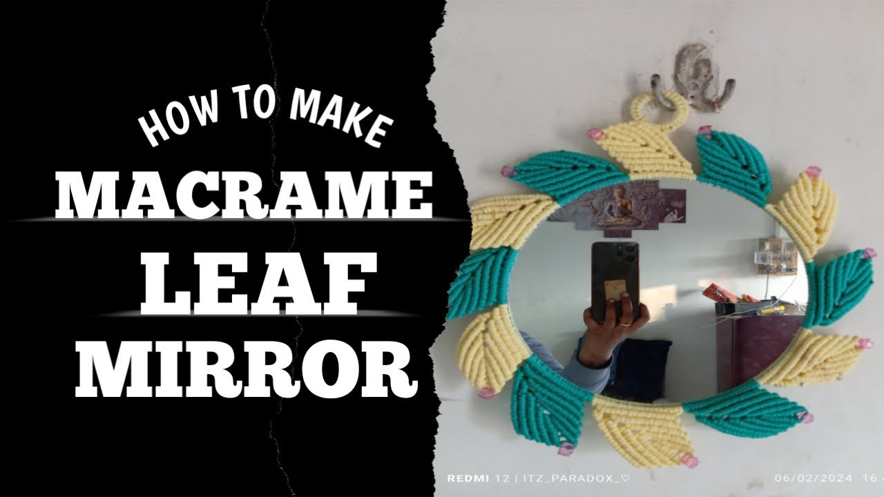 Macrame Mirror Tutorial | Indian art zone #viralvideo - YouTube