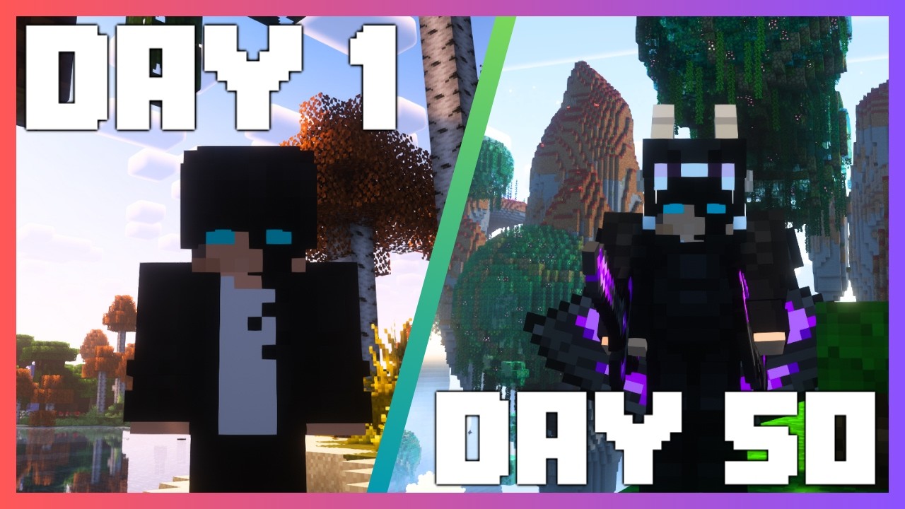 I Survived 50 days of better minecraft! - YouTube