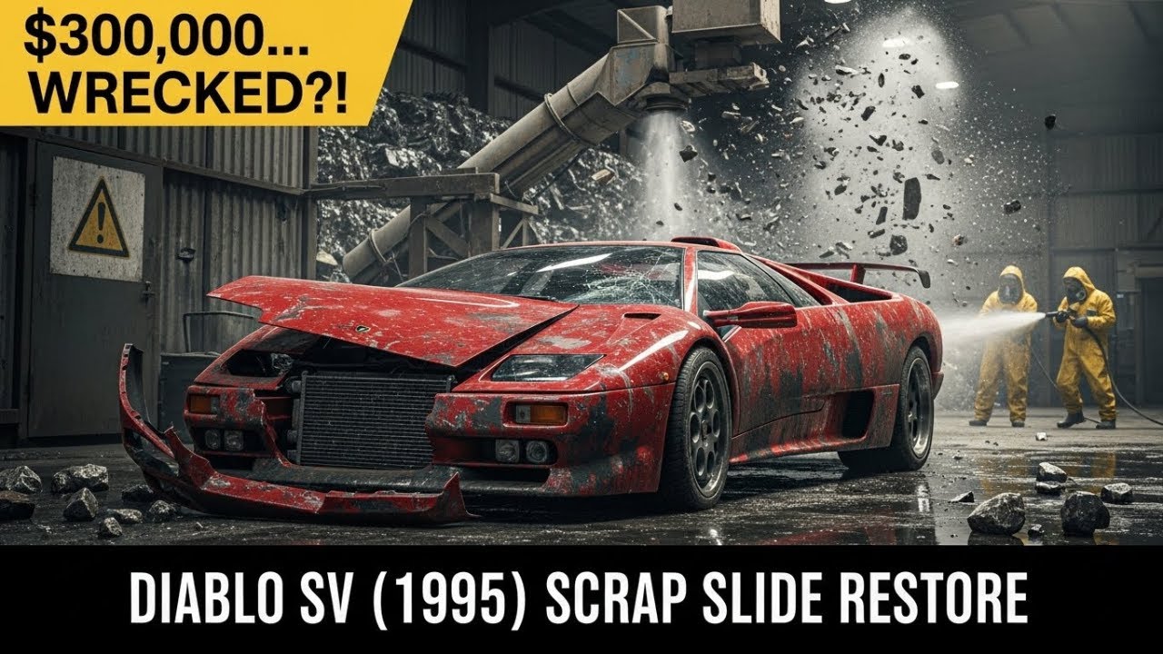 Restoring Lamborghini Diablo SV 1995 Buried Under a Scrap-Yard Slide ...