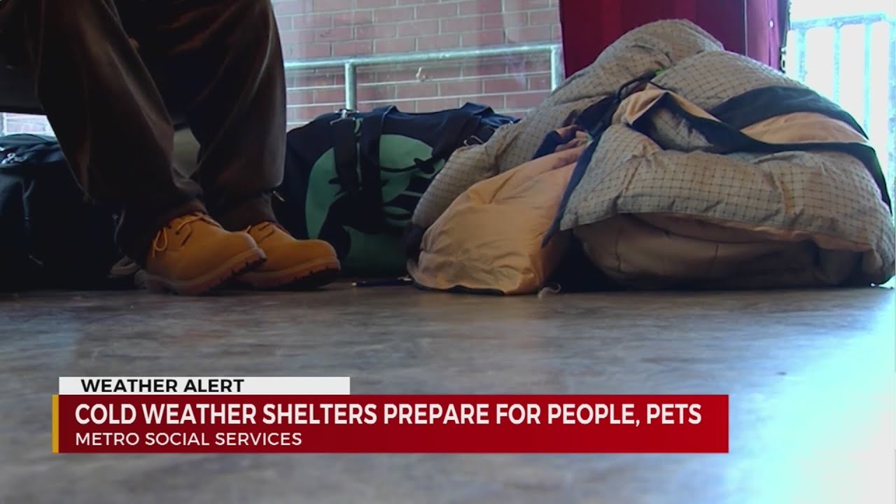 Cold weather shelters prepare for people, pets - YouTube