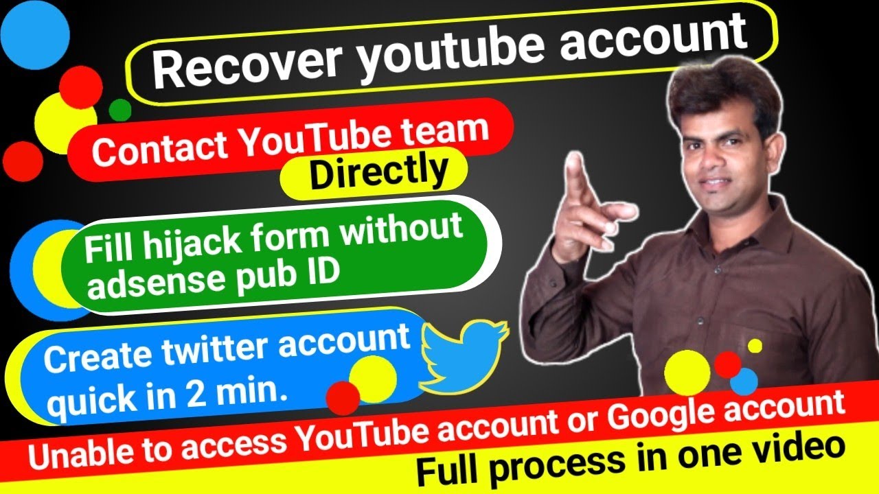How to recover youtube hack account | contact YouTube team quick ...