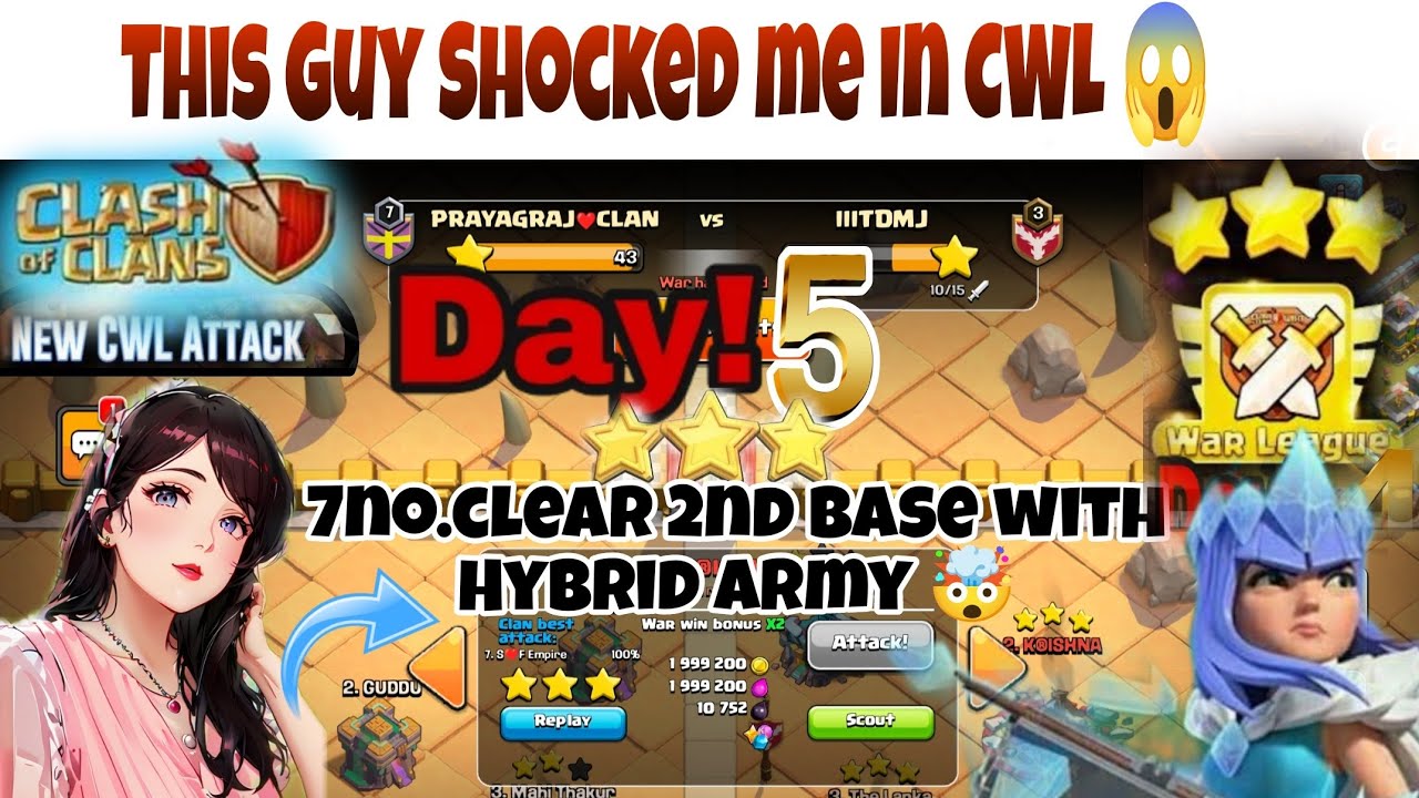 Cwl Best Attack Strategy Day 5 ! Best Clan For CWL #coc #clashofclans # ...