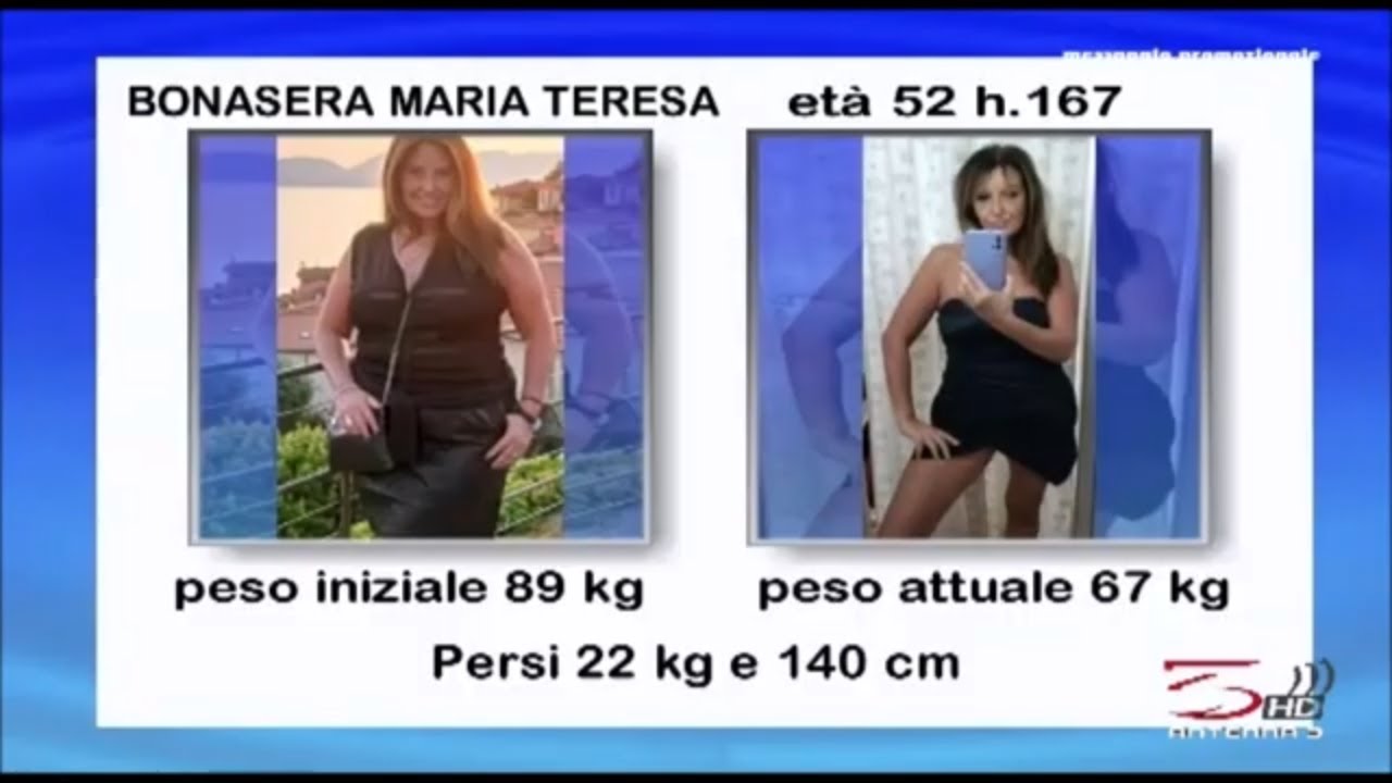 🔴 MARIA TERESA BONASERA HA PERSO 22 KG E 140 CM DI CIRCONFERENZA CON ...
