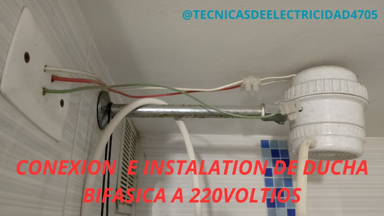 FACIL CONEXION DE DUCHA BIFASICA A 220 V CIRCUIT PARALELO #installation ...