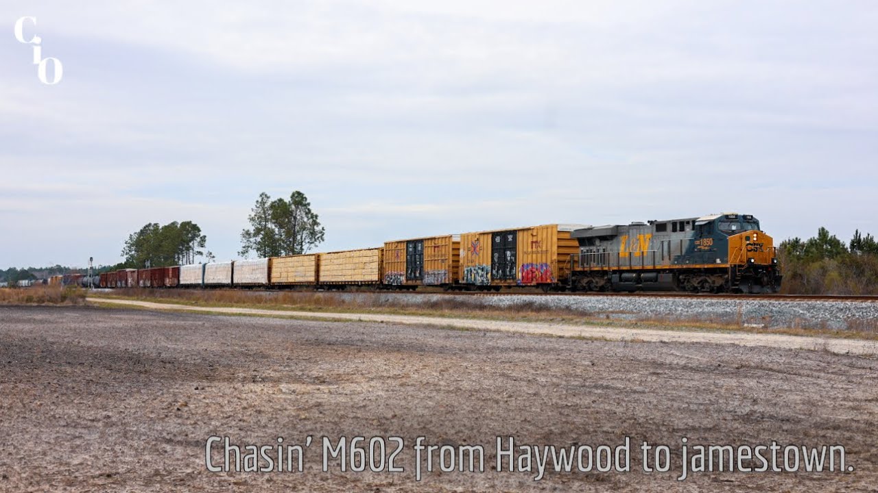 (02/23/25) Chasing CSX M602-21 from Haywood GA to Jamestown GA w/ CSX 1850. - YouTube