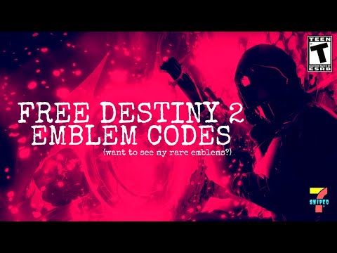 FREE DESTINY 2 EMBLEM CODES - The rarest Emblems of 2022? - YouTube