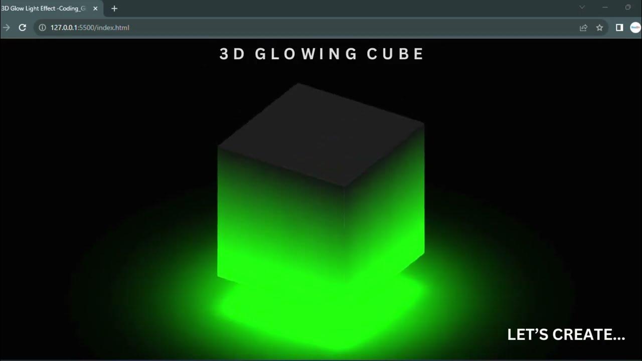 3d Glowing Cube Csstextanimation Cssanimation Cssparallax Csseffect Csstutorial