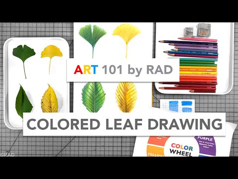 Colored Pencil Leaf Drawing - YouTube