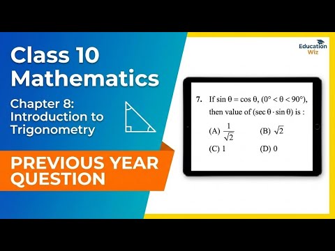 if sin θ = cos θ , (0 θ 90), the value of sec θ . sin θ is - YouTube