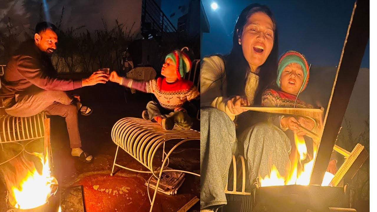 How to start a campfire at home| Family time| Winter Special ...