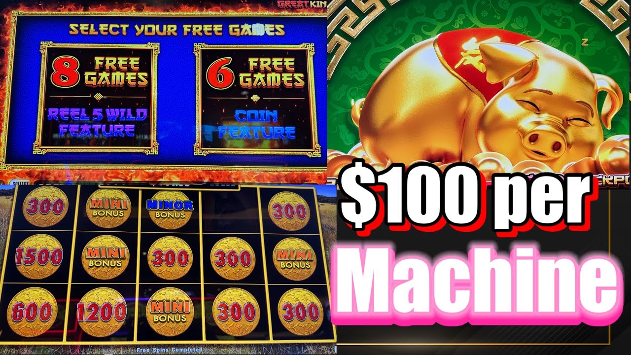 $100 x 4 machines. 2 winning slots Dollar storm Great King KPOW Big ...