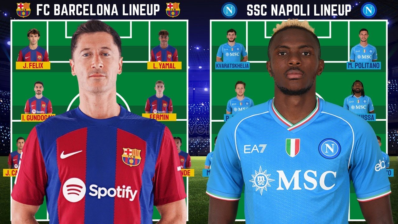 FC Barcelona Vs SSC Napoli Head To Head Predicted Lineup UEFA Champions ...