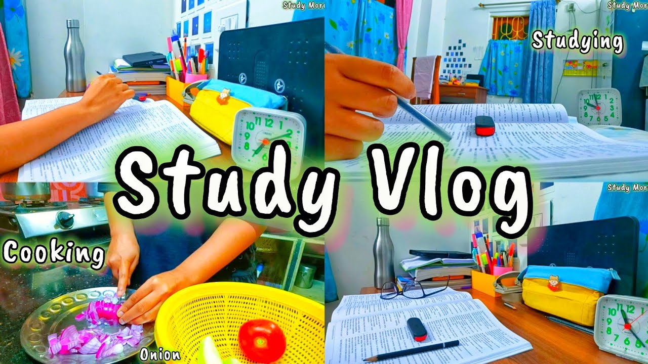 Study Vlog 📚 | study, cook, eat, sleep repeat 🌷| Study More - YouTube