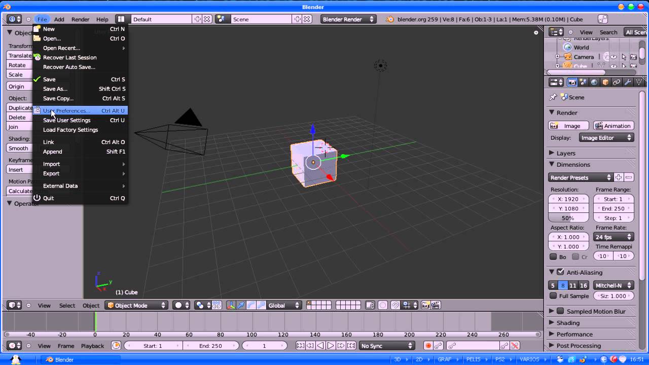 Animacion 3D Blender (p3) - YouTube