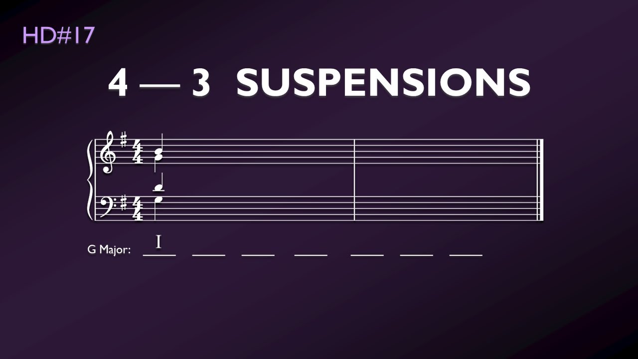 Harmonic Dictation #17 – Hearing 4–3 Suspensions (Major) - YouTube