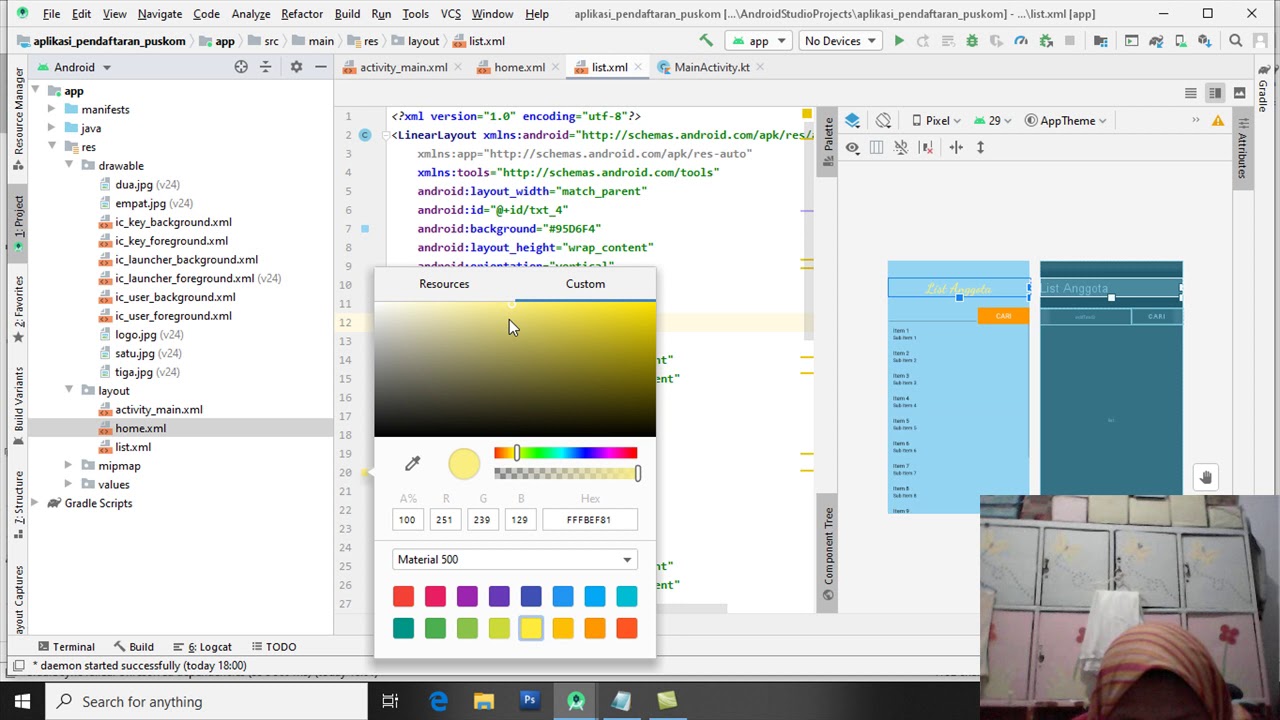 part IV tutorial desain list - YouTube