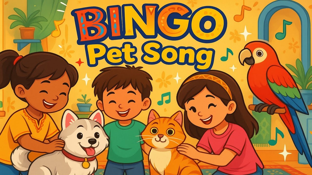 BINGO Song 🐶 | Fun Pet Song for Kids | Nursery Rhymes & Kids Songs ...