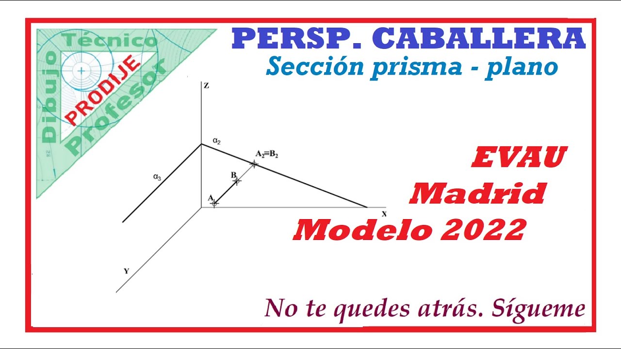 Axonométrico. Caballera. EVAU MADRID MODELO 2022 5.-INTERSECCIÓN PRISMA - PLANO - YouTube