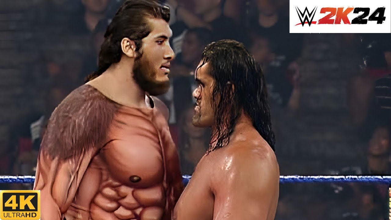 FULL MATCH - The Great Khali vs Giant Gonzalez wwe2k24 - YouTube