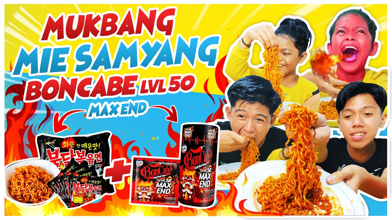 CHALLENGE MIE SAMYANG CARBONARA BON CABE LEVEL 50 MAX END | ARFINSA ...