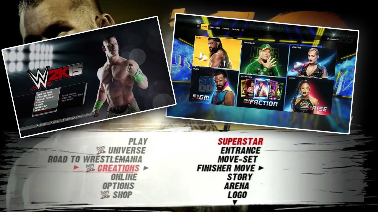🔴Ranking WWE 2K Game Menus! - YouTube