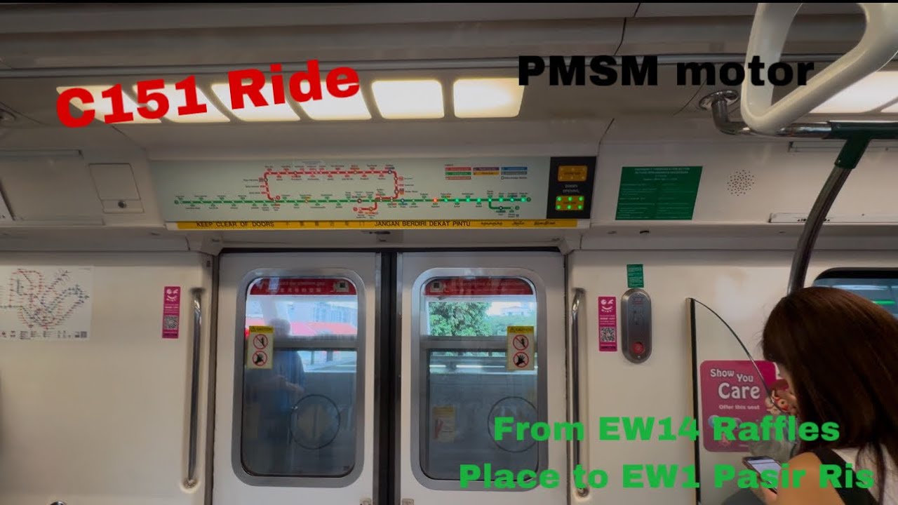 PMSM Motor. KHI C151 Ride set 131/132 from EW14 Raffles Place to EW1 ...