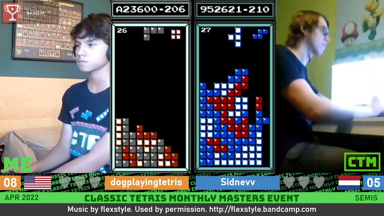 Dog Sidnev | Semis | Classic Tetris Monthly MEGA MASTERS - YouTube