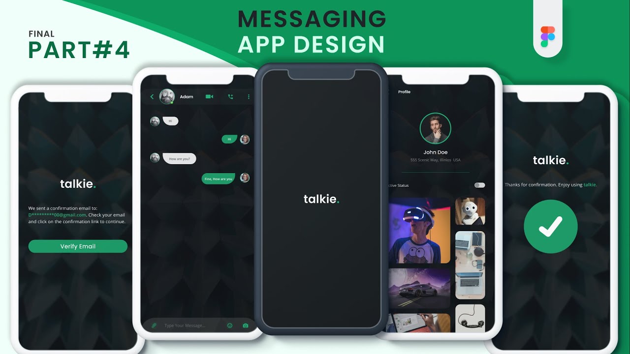 04. Figma Tutorial | Messaging App Design | Daring Design | App Design ...