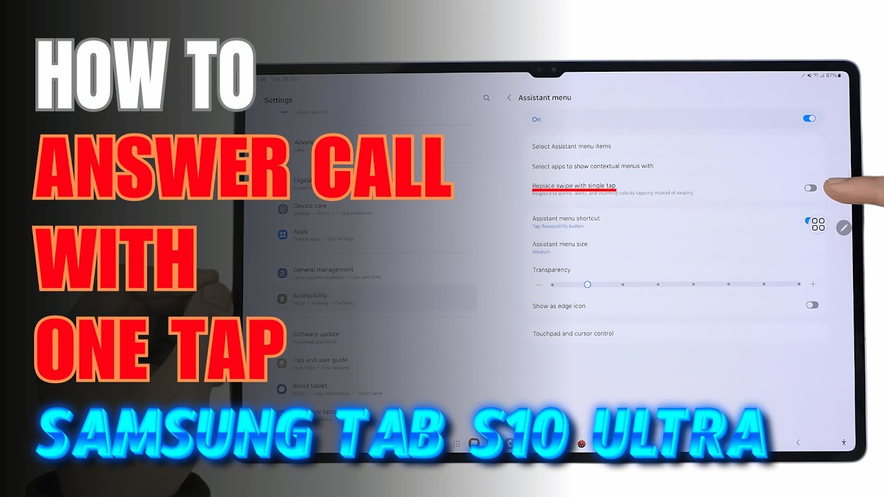 How to Answering Calls with One Tap on Samsung Galaxy Tab S10 Ultra ...