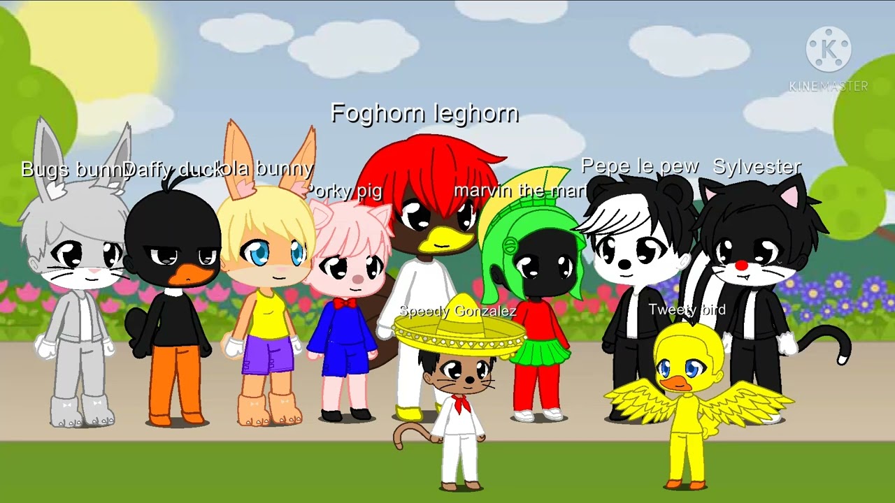 looney tunes characters in gacha club - YouTube