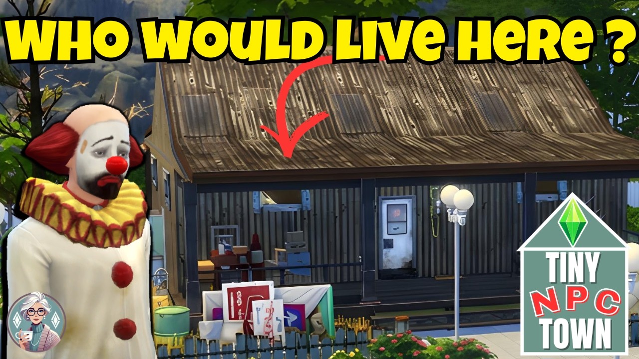 “This House is as Sad as the Tragic Clown | Sims 4 Tiny Town Build #3 ...
