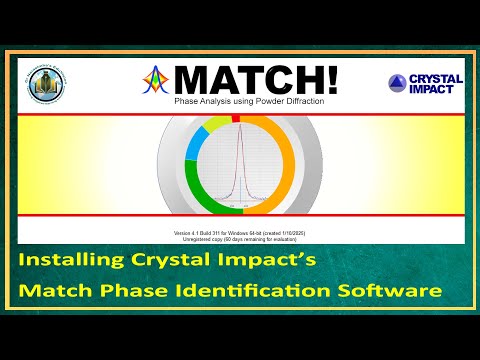 XRD Analysis: Installing Crystal Impact’s Match Phase Identification Software #XRD