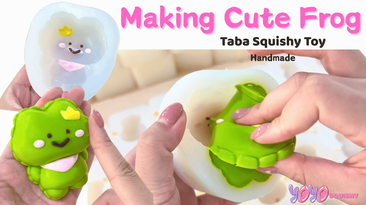 Make a Cute Frog Taba Squishy with Me! Handmade DIY by YOYO Squishy - YouTube