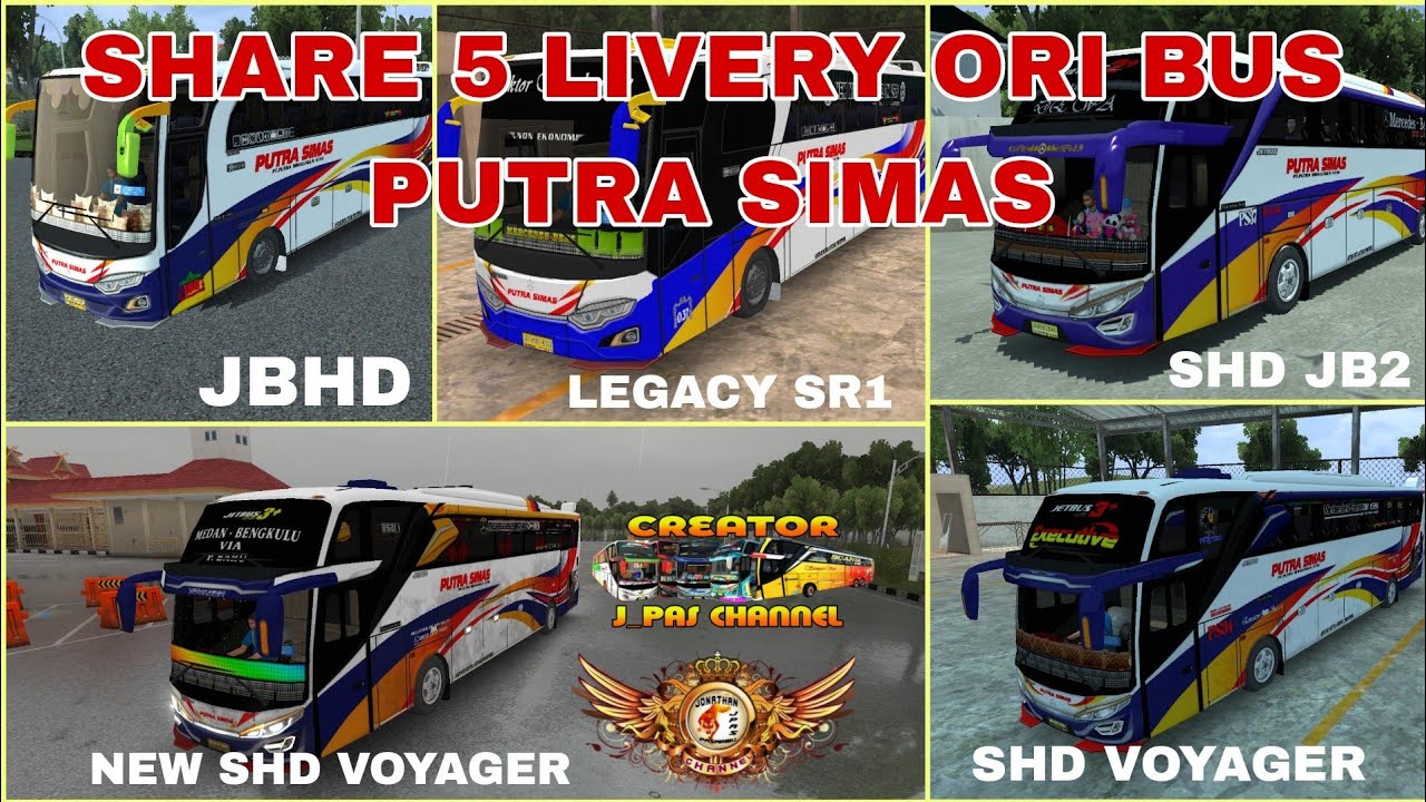 Share 5 Livery ORI Bus PUTRA SIMAS Body HD DAN SHD 📌 Bus Medan - YouTube