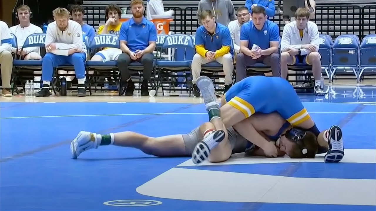 133lbs Micky Phillipi (PITT) tech fall Drake Doolittle (DUKE) - YouTube