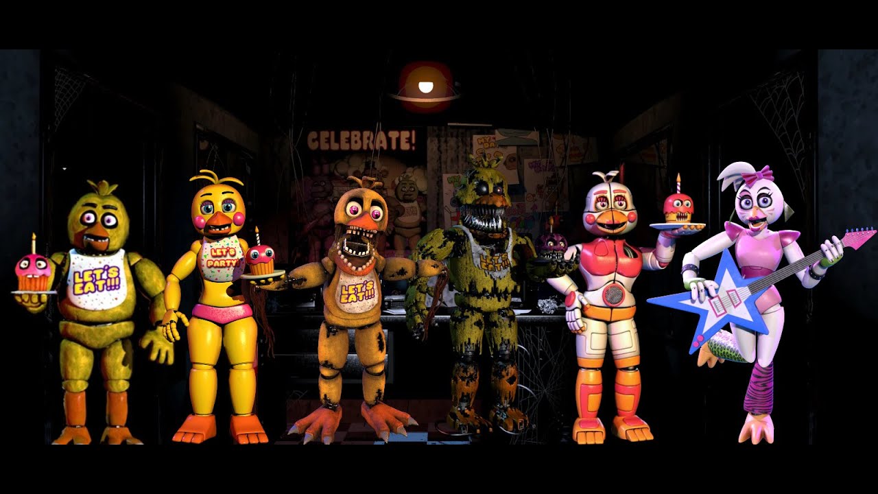 Todas las versiones de chica (fnaf) - YouTube