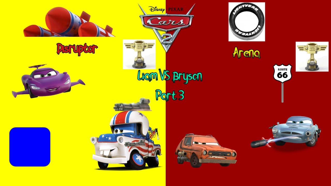 Cars 2 The Video Game Disruptor & Arena Liam VS Bryson - LB Kids Gaming ...