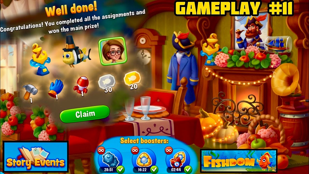Holiday Dinner Story Event | Fishdom GamePlay #11 | Limited Time ...