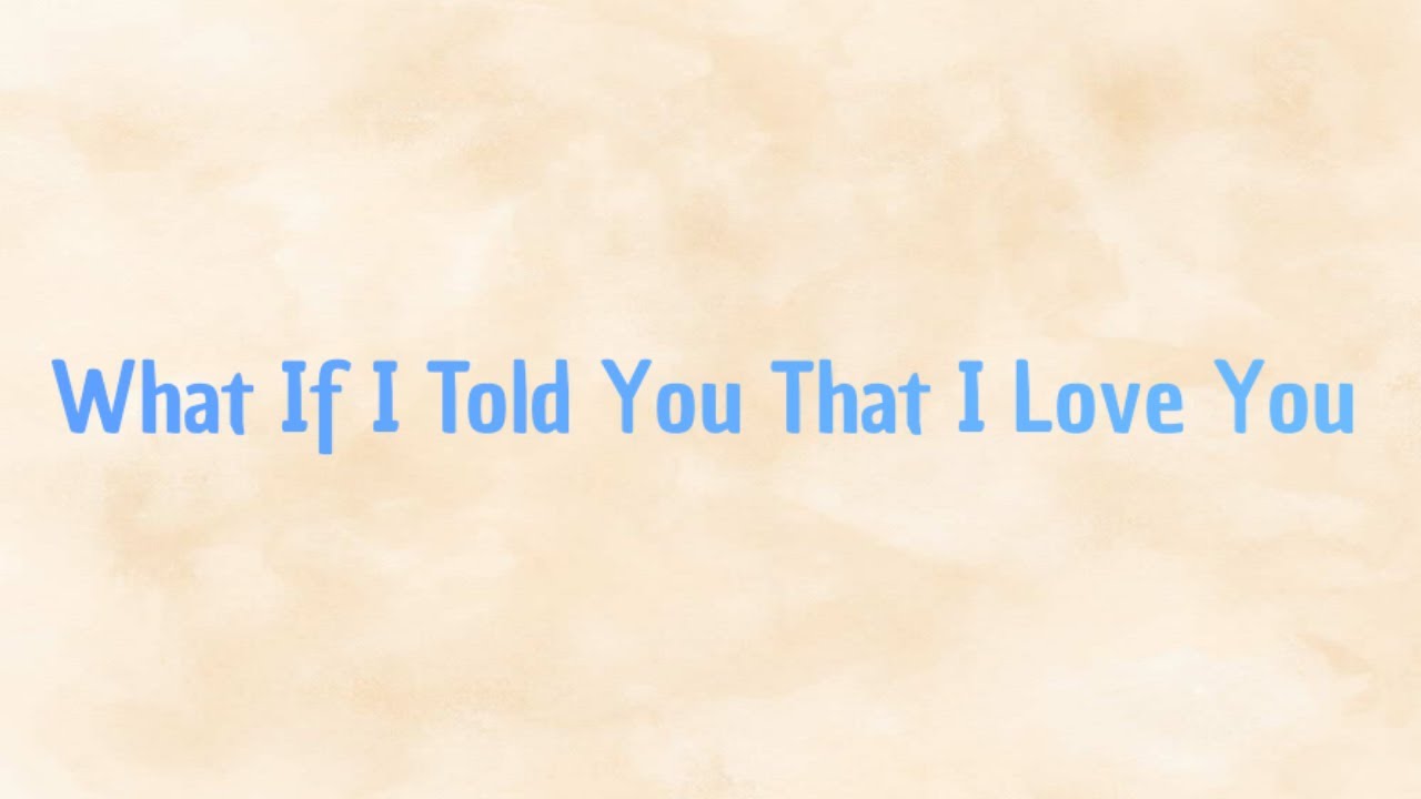 Ali Gatie - What If I Told You That I Love You (Lyrics) - YouTube