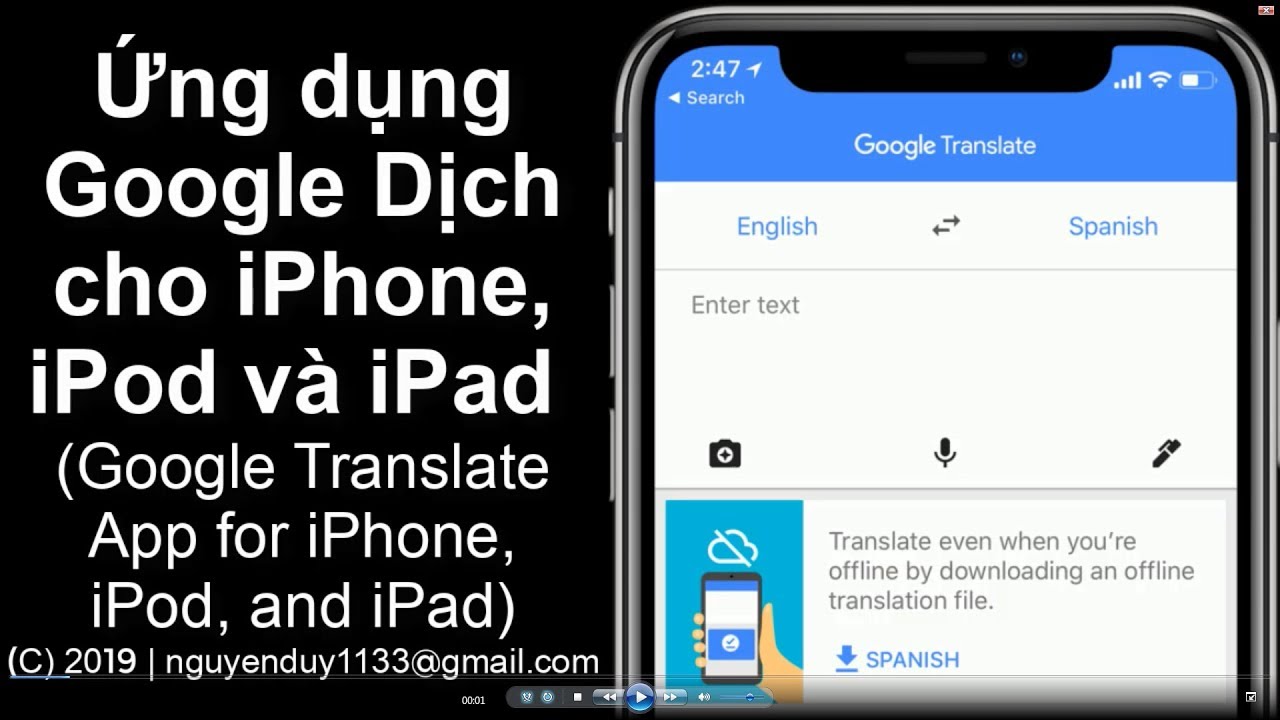Ứng dụng Google Dịch cho iPhone, iPod và iPad (Google Translate App for ...