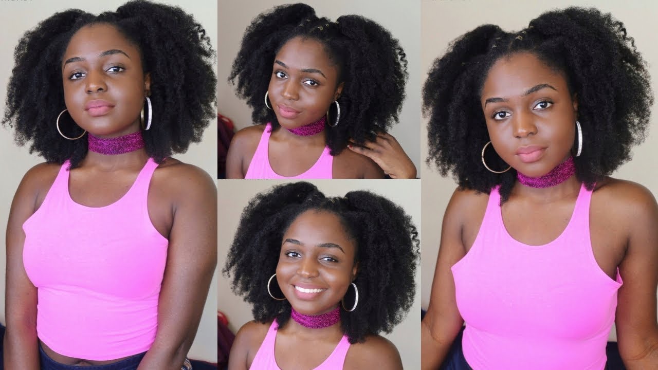 EASY CORN ROW BRAIDOUT, FOR BIG HAIR, ON 4C HAIR - YouTube