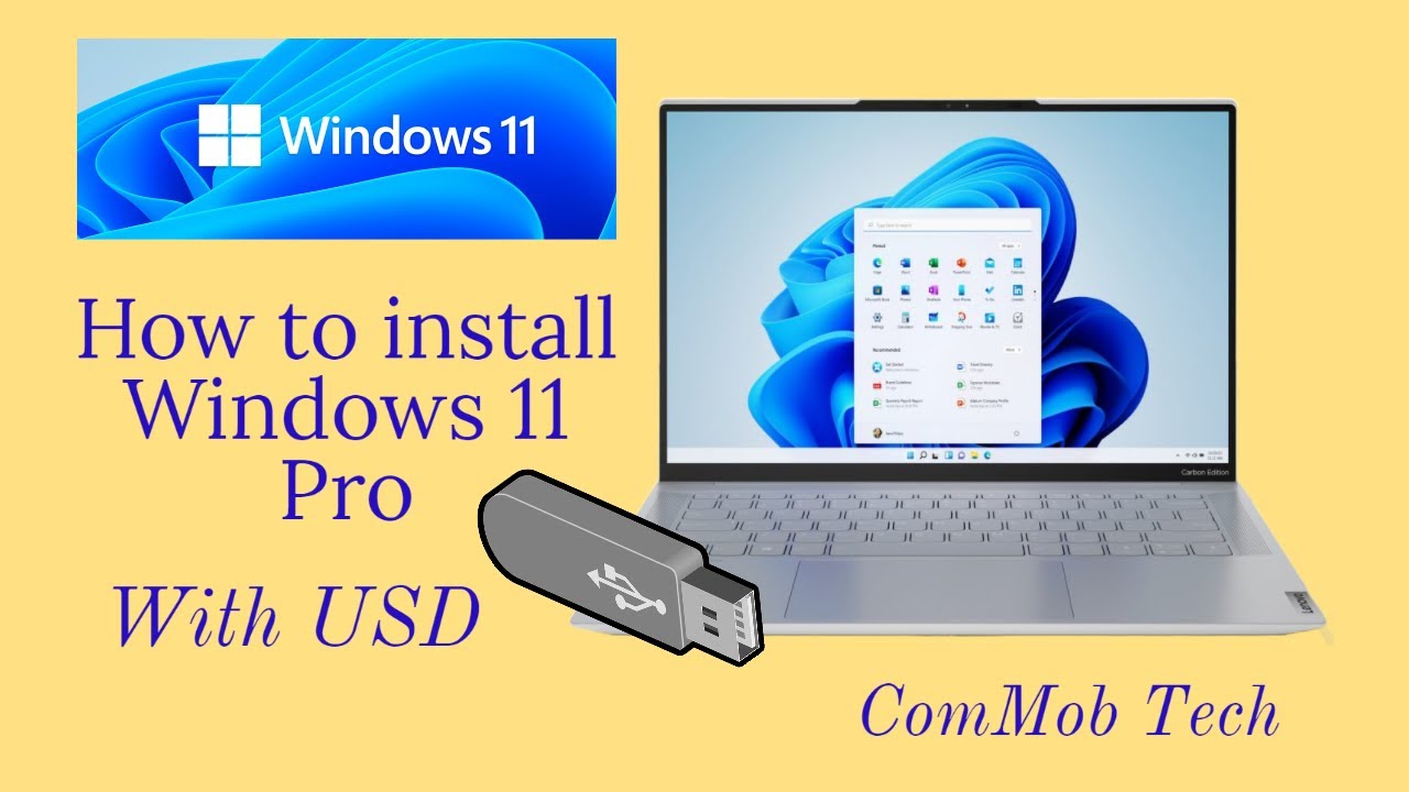 How to install Windows 11 Pro in Lenovo ThinkBook 14-IML Laptop with ...