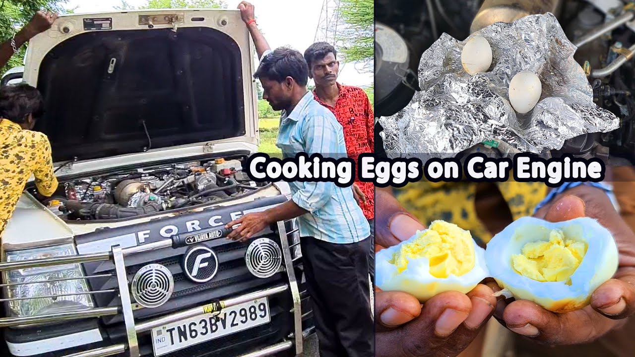 கார் எஞ்சினில் முட்டையை சமைப்பது - சாத்தியமா ? | Cooking Eggs on Car ...