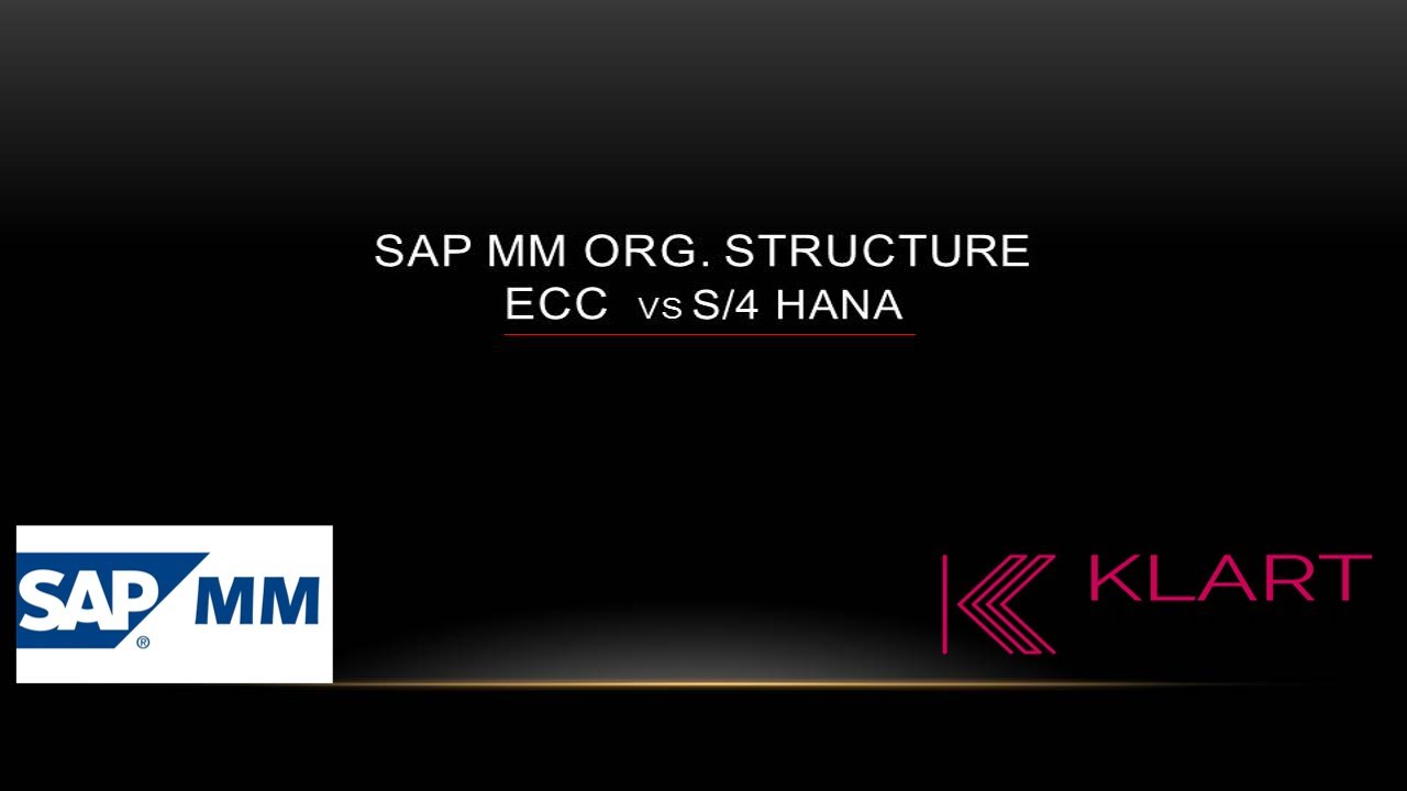 SAP MM Tutorials - 01 | Configure Organization Structure in ECC & HANA - YouTube
