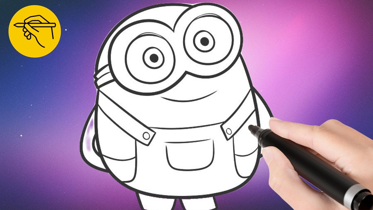 How To Draw Bob From Minions - YouTube